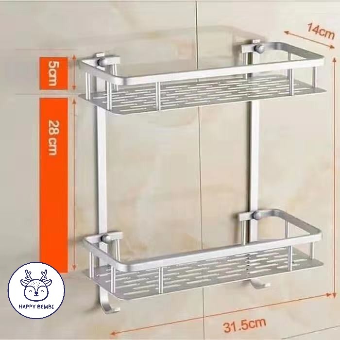 Bathroom Wall Shelf Shampoo Rack Stainless Steel Toilet Rack Towel Rack ...