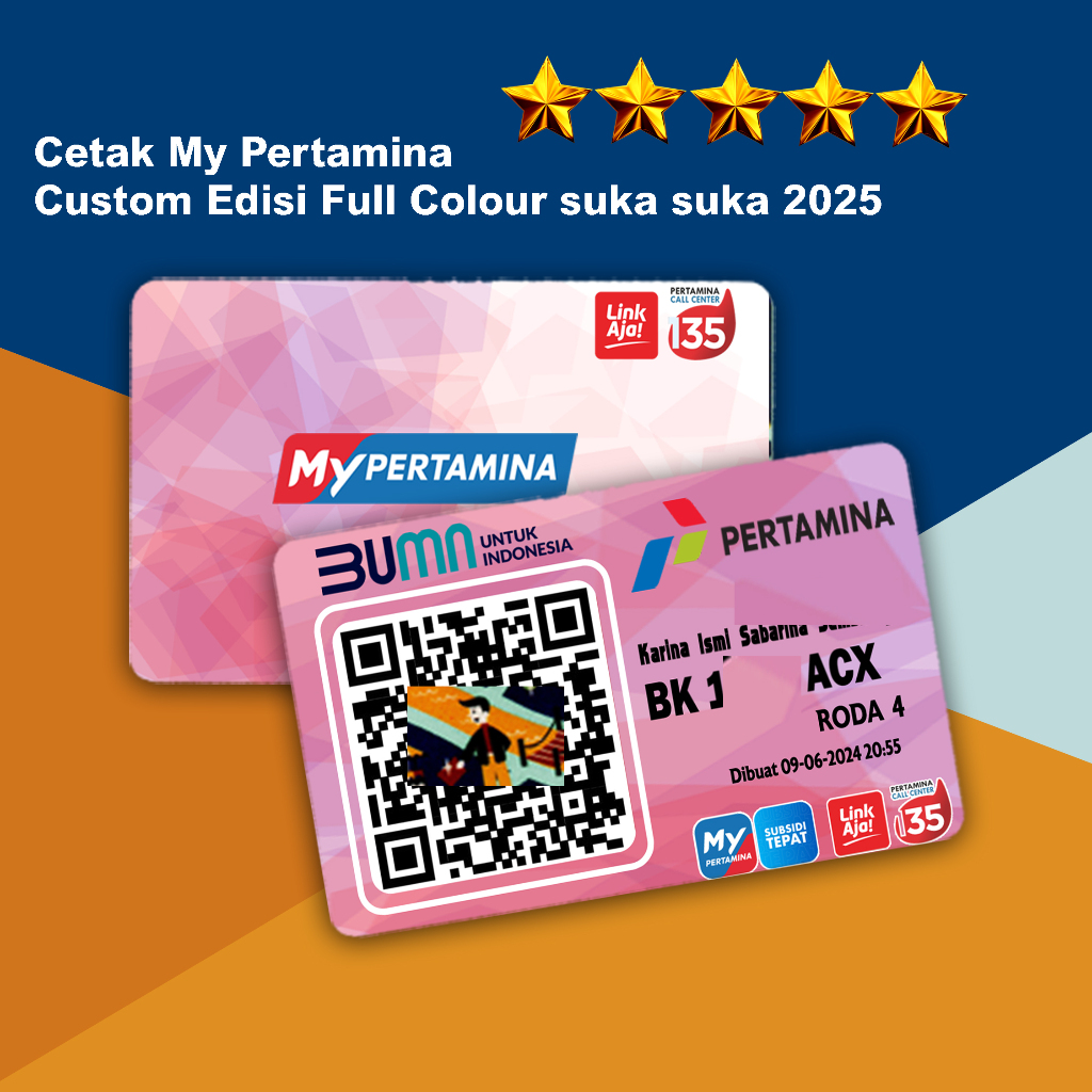 Print My Pertamina Custom Full Color Edition 2025 Cards, you can use ...