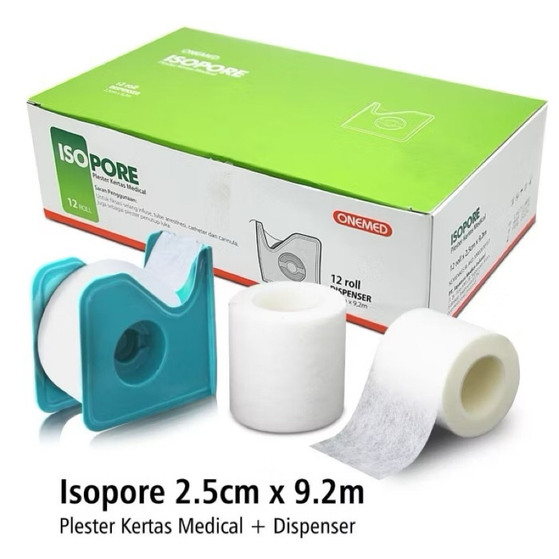Onemed Isopore 2,5cm x 9,2m + Medical Samlab Paper Plaster Dispenser ...