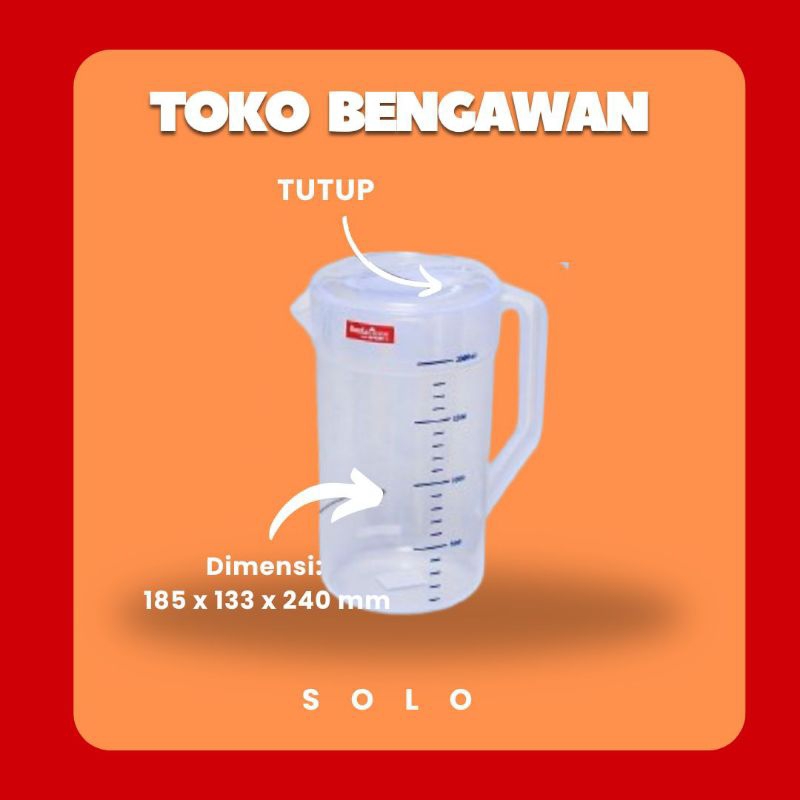BASIC HOME Tekko Horeka 2,1 Liter BKK-8 Water Jug + Water Measuring | Shopee Singapore