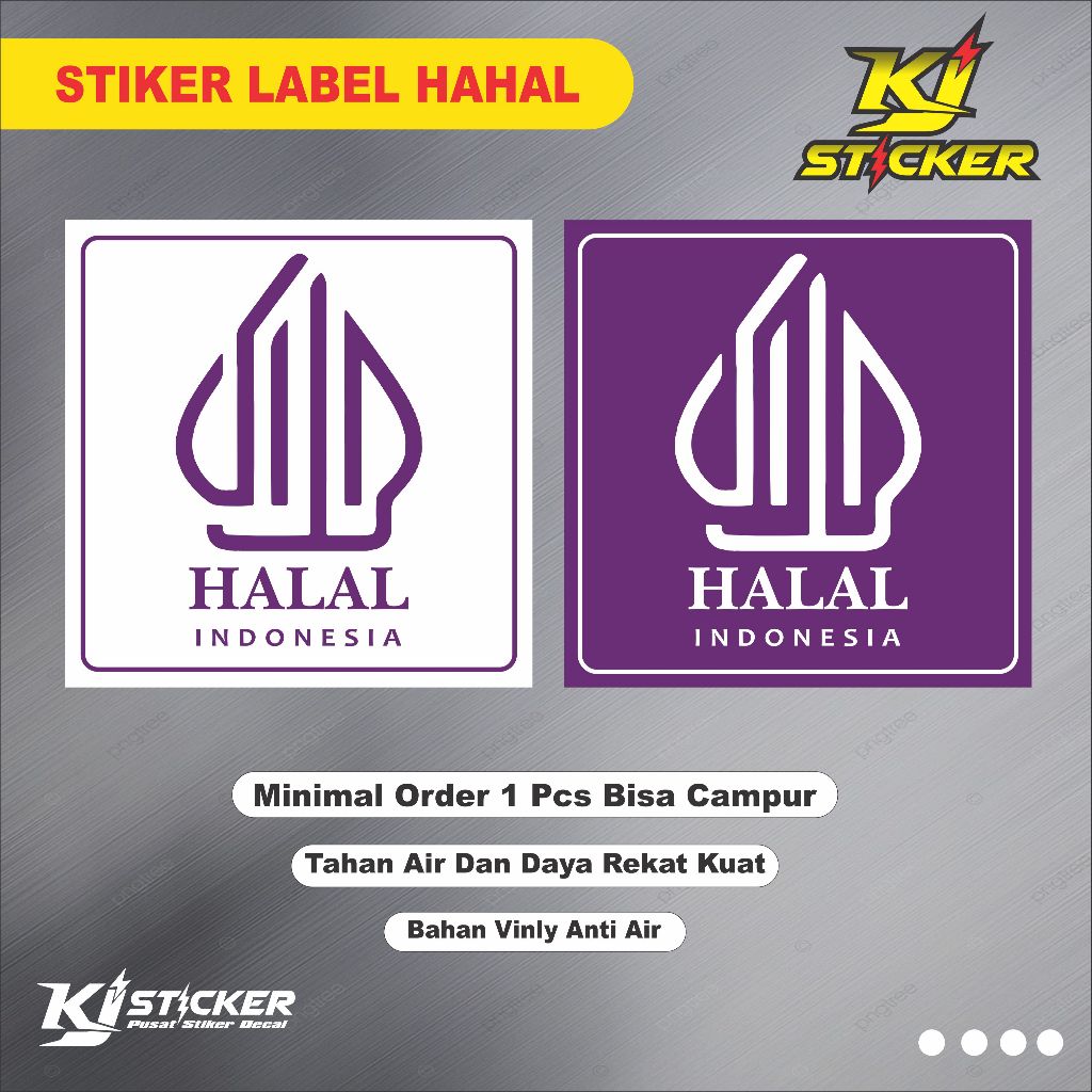 Kj STICKERS Halal Logo Stickers / Halal Food Stickers / Halal Drink ...
