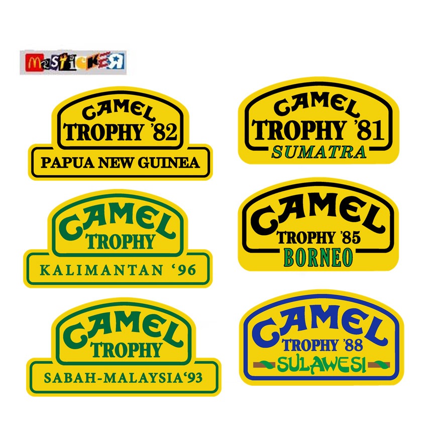 Camel TROPHY sticker Sumatra Borneo kalimantan Sabah papua New Guinea ...