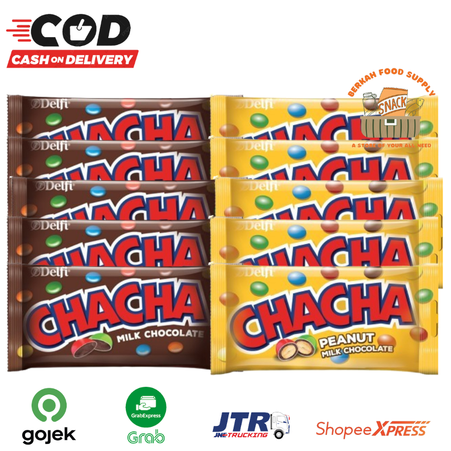 Berkah] Chacha Milk Delfi Contents 10 x 5gr Cha Cha Milk Chocolate ...