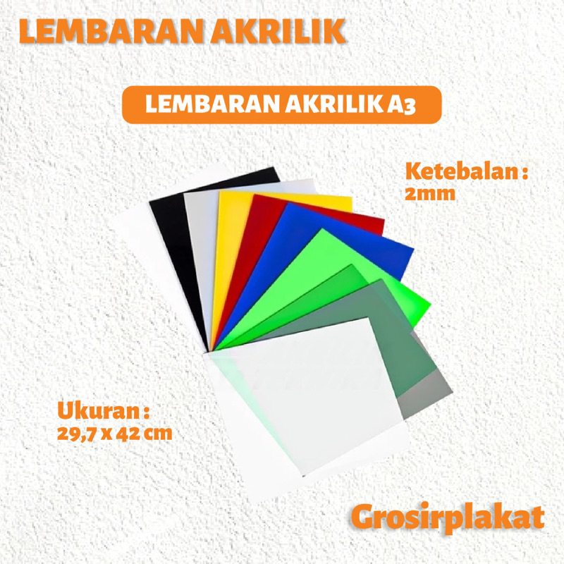 MERAH PUTIH HIJAU HITAM Acrylic A3 Custom Color Acrylic Sheet Clear ...