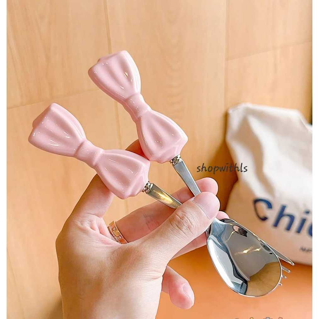 PERALATAN Big RIBBON Cutlery Set Spoon & Fork (2Pcs)/1 Beautiful ...