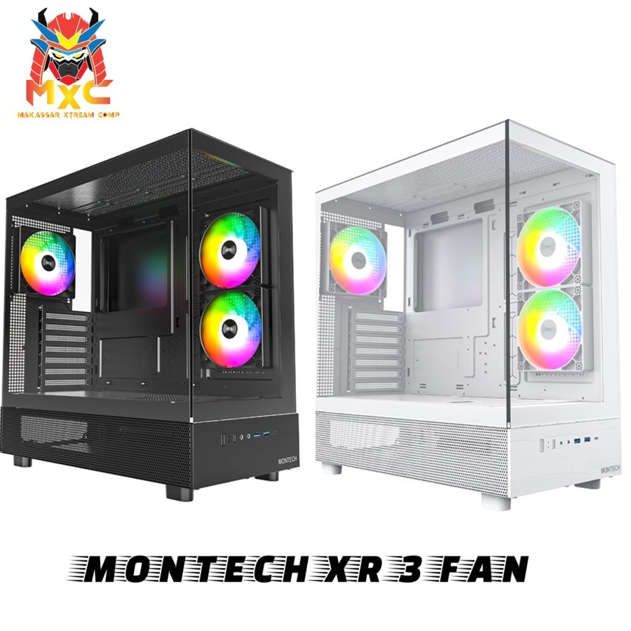 Montech XR 3 FAN ARGB ATX-MATX GAMING PC CASING | Shopee Singapore