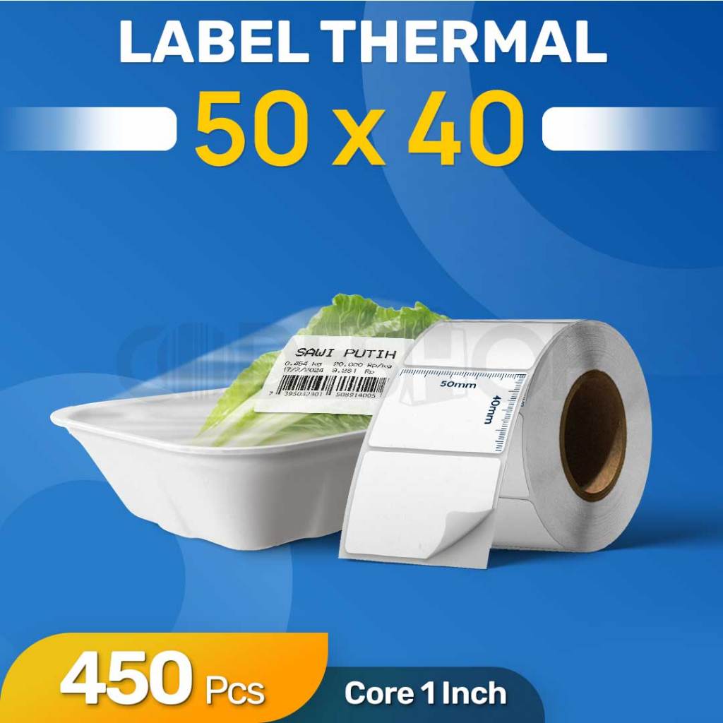 Thermal Label Stickers 50 x 40 Digital Scale Labels Contains 450 Pcs ...