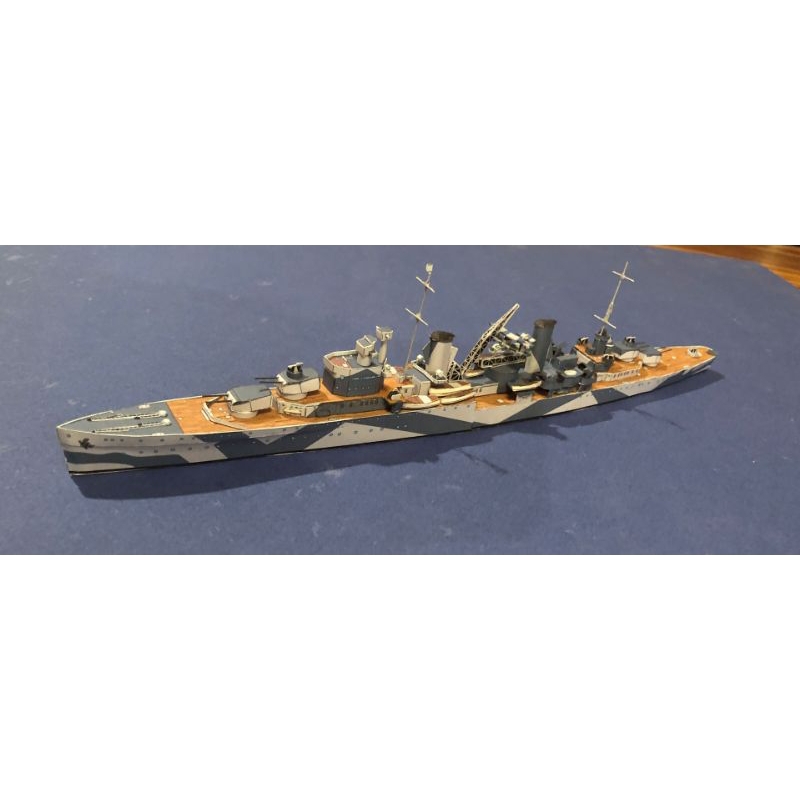 HMAS Perth warship papercraft pattern sheet scale 600 (3OP-B20 ...