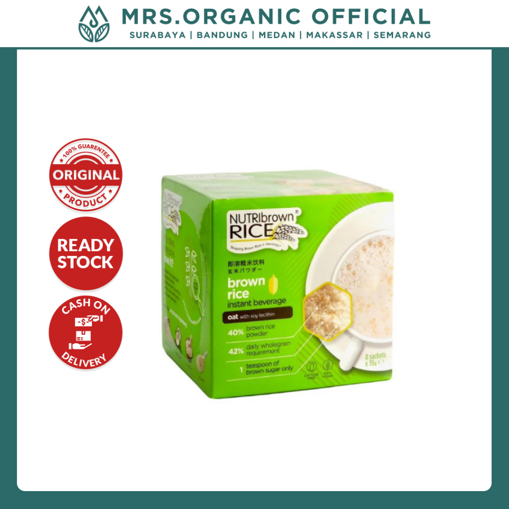 MERAH Prebiotic Oat Red Rice Powder Cereal Drink Nutribrownrice With ...