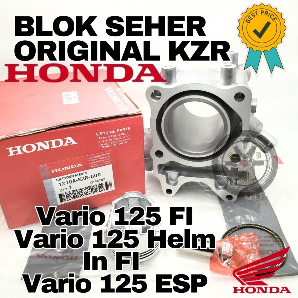 Piston Block Honda Vario 125 Techno 125 LED Original Honda Complete Set ...