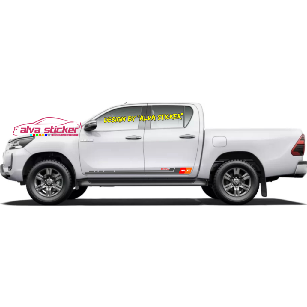 Hilux sticker, hilux double cabin sticker, minimalist list of the ...