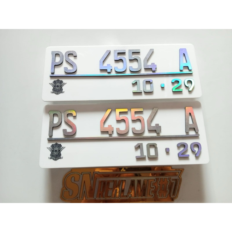 Acrylic NUMBER PLATES, Cool Hologram Number Plates, sultan number ...