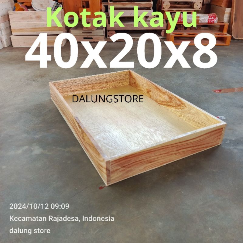 KAYU Wooden box 40x20x8 wodentray food box wooden tray storage box gift ...