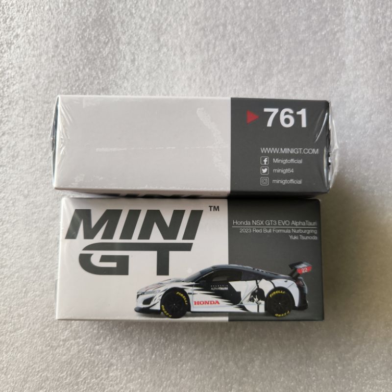 Mini GT 761 HONDA NSX GT3 EVO ALPHATAURI YUKI TSUNODA 2023 RED BULL ...