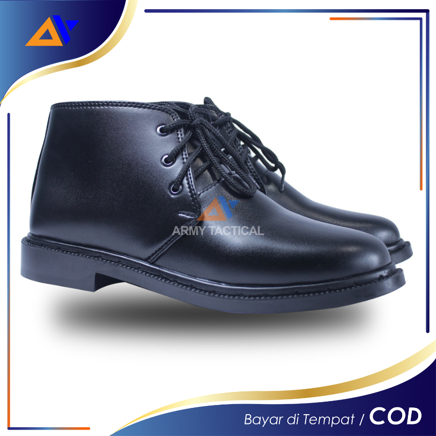 HITAM Pdh Service Shoes For Work TNI Dof Men Security Guard Shoes Black ...