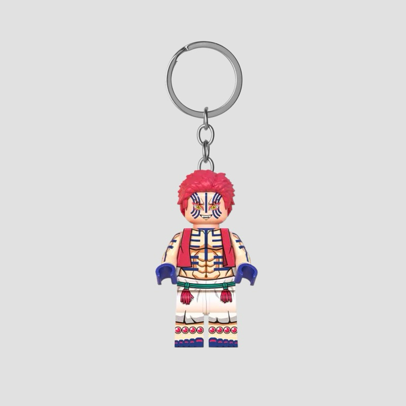 Dhis Project Shiny Keychain LEGO Minifigure Akaza Kimetsu No Yaiba ...