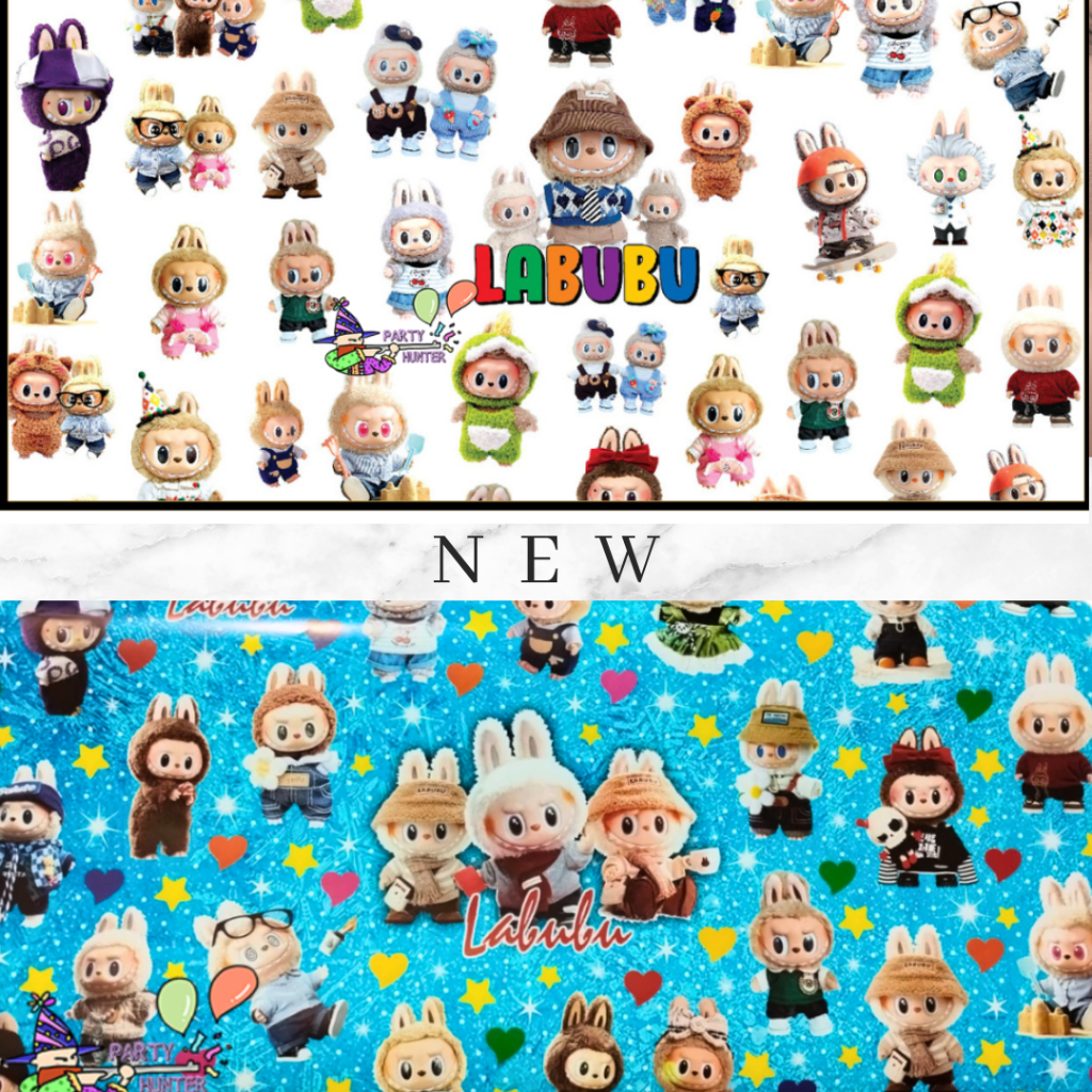 Glossy Labubu Gift Paper (5 Sheets) | Shopee Singapore