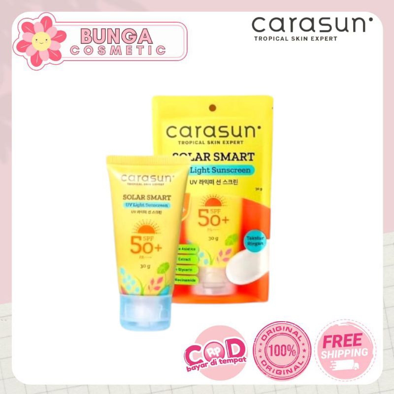 Carasun Solar Smart UV Light Sunscreen Spf 50+ PA ++++ 30g | Shopee ...