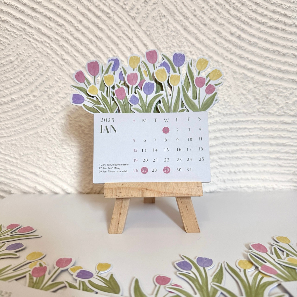 2025 TULIP CALENDAR TULIP CALENDAR/ AESTHETIC CALENDAR/ DESK CALENDAR ...