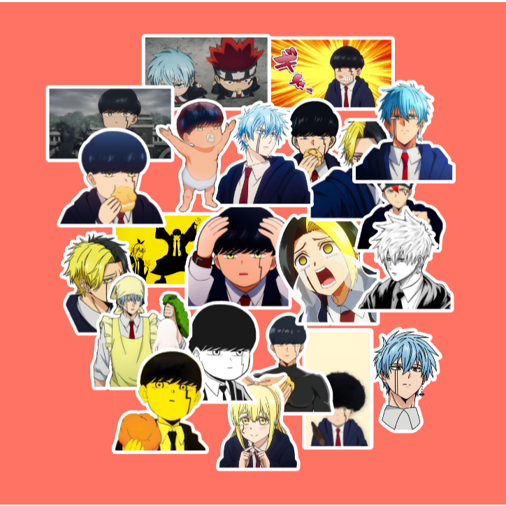 Mashle Anime Sticker Pack Cute Contemporary Cool Aesthetic HP Laptop ...