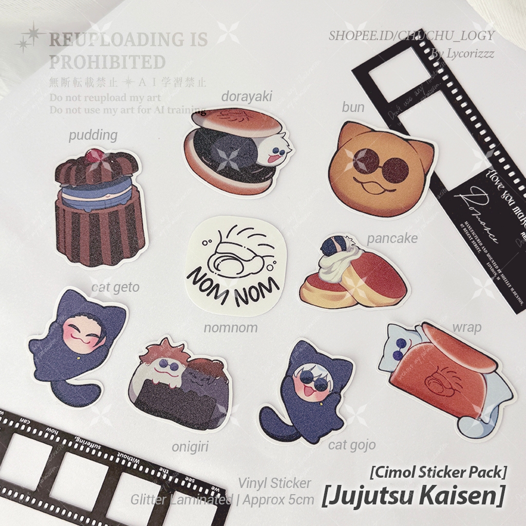Jujutsu Kaisen JJK [ Cimol] gojo satoru suguru geto food Sticker Vinyl ...