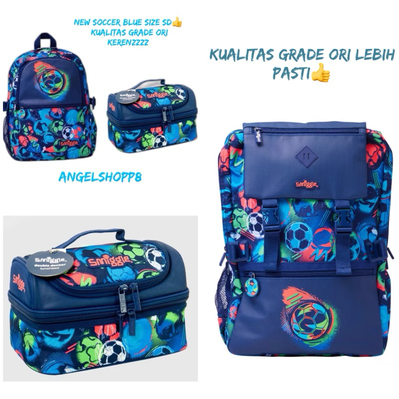 New SMIGGLE SD SOCCER BLUE GRADE ORI THICKER MATERIAL | Shopee Singapore