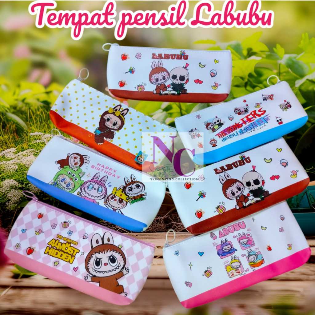 Labubu Pouch Pencil Box Zipper Pencil Case with LABUBU-nying collection ...