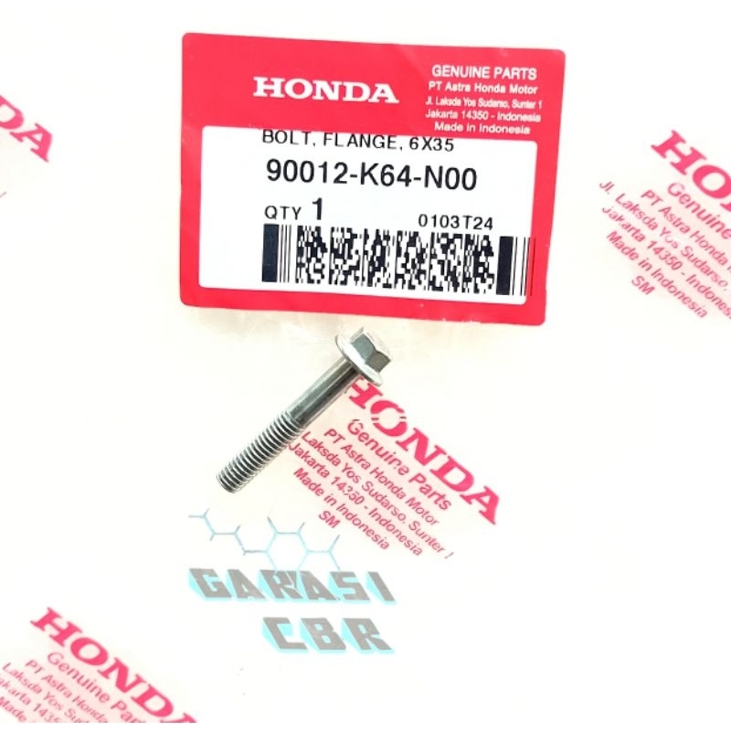 MESIN 90012k64n00 - Flange Bolt Nut Bolt 6x35 CBR250RR - Engine Block ...