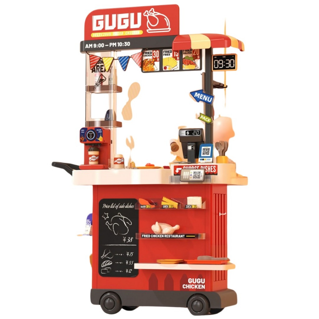 [allsales] 102cm Jumbo Food Sale Trolley Stand Toy/ Kitchen Play Set ...
