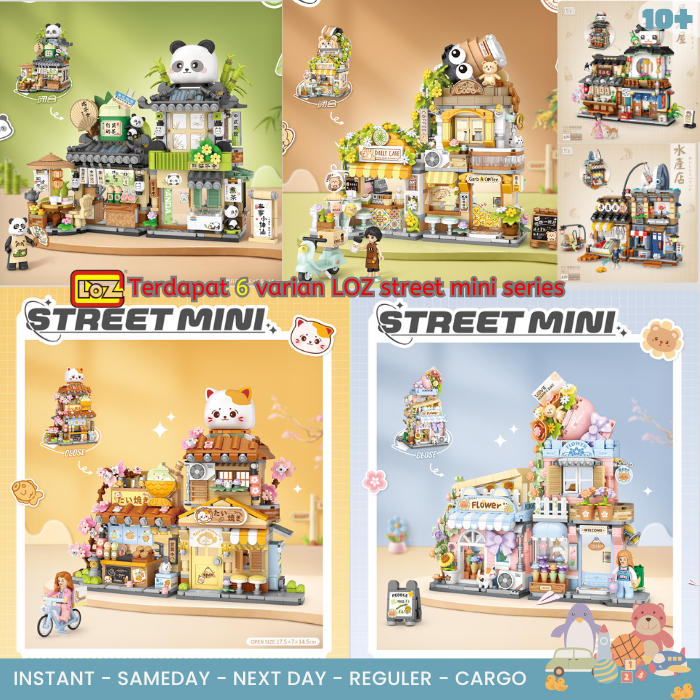 Loz Street mini series 1383 Panda tea 1382 Bear Coffee shop, 1231, 1232 ...