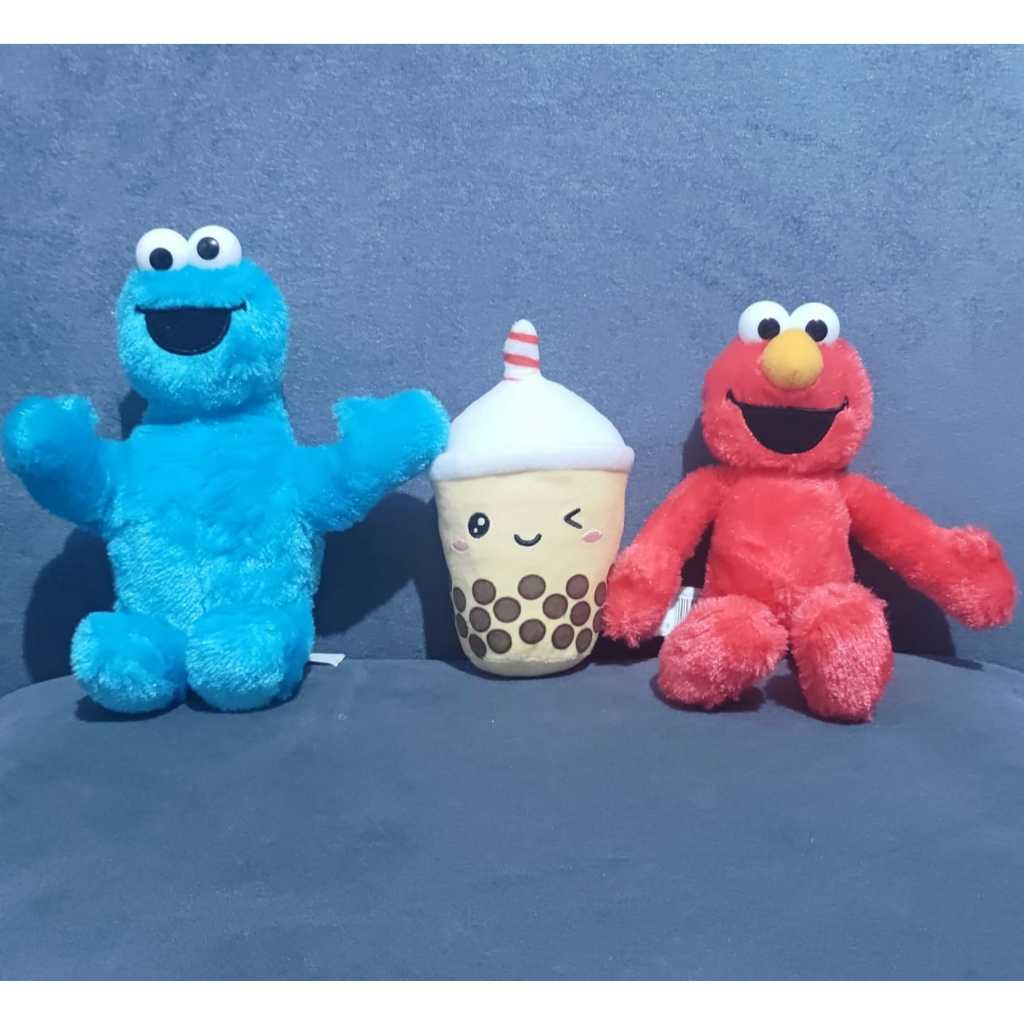Sesame Street Friends USA Elmo & Cookie Monster Plush | Shopee Singapore