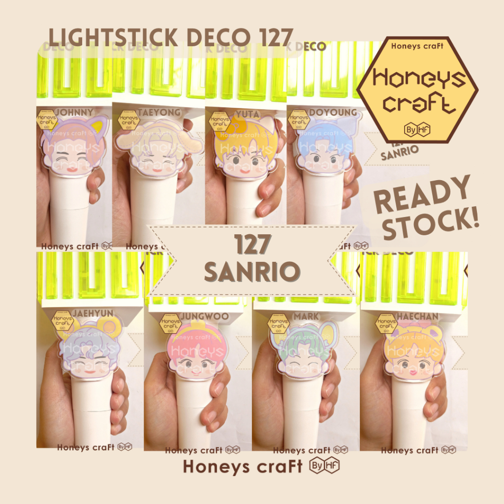 Honeys Craft Accessories Lightstick NCT 127 Sanrio Acrylic Deco KPOP ...