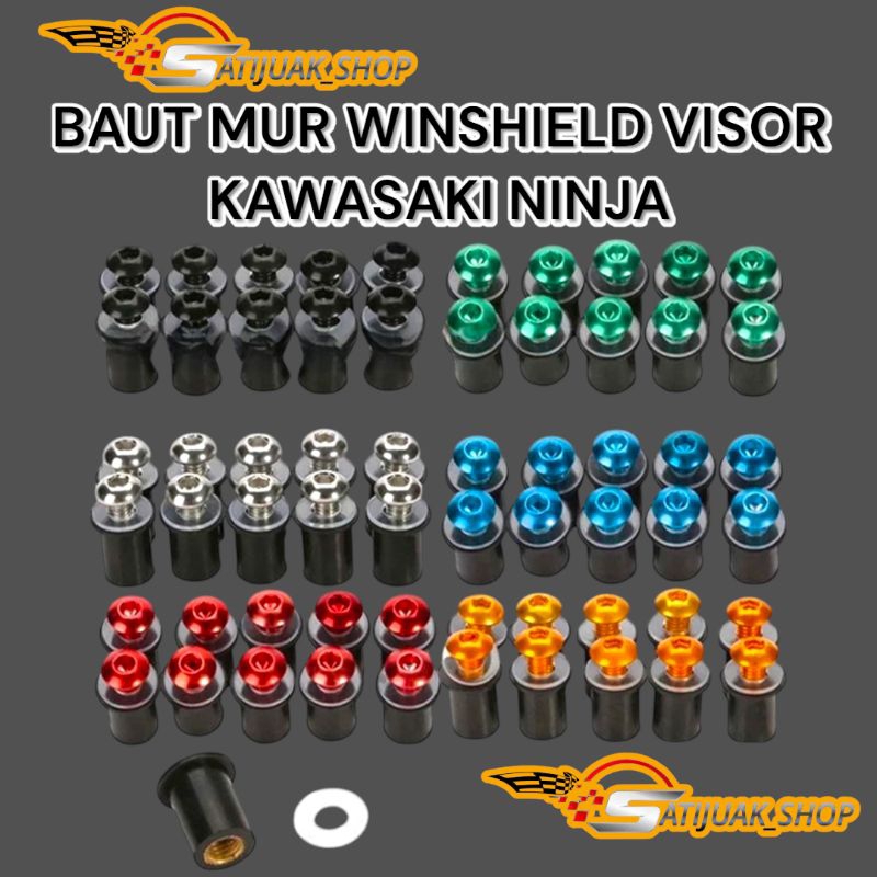 Kawasaki NINJA WINDSHIELD VISOR NUT BOLT | Shopee Singapore