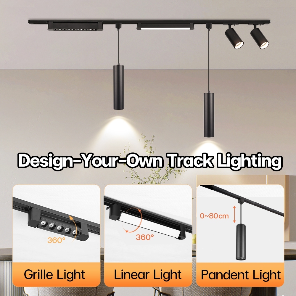 New Led Spotlight Track Light COB Spotlight Hanging Lamp Folding Grille ...