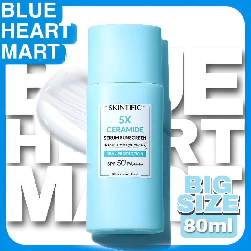 Skintific 5X Ceramide Serum Sunscreen SPF50 PA++++ 80ML | Shopee Singapore