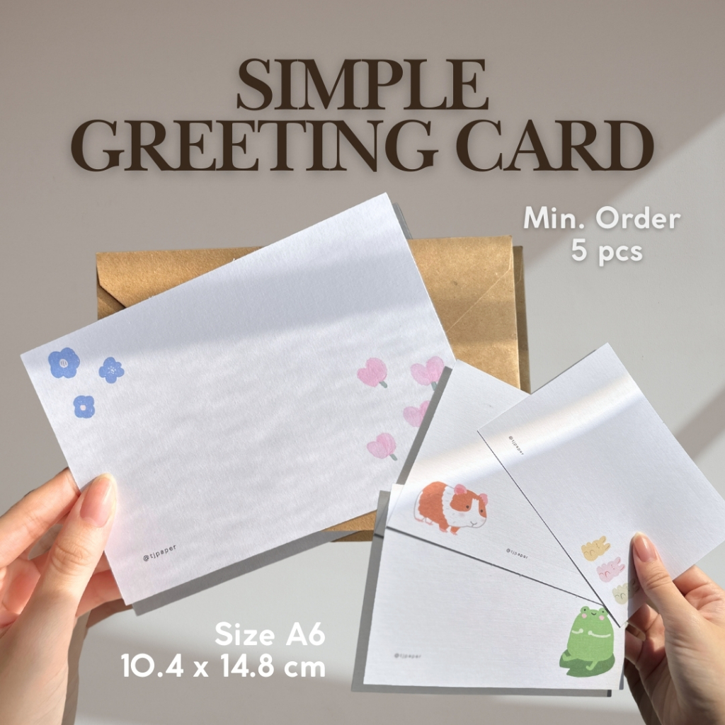 Simple Greeting Card / Plain Greeting Card | Shopee Singapore