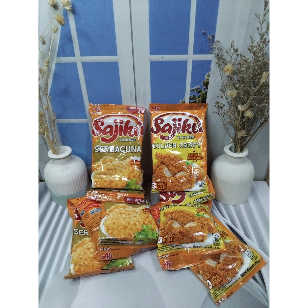 Sajiku Golden Crispy & Multipurpose Seasoned Flour Sachet 75g (5 pcs ...