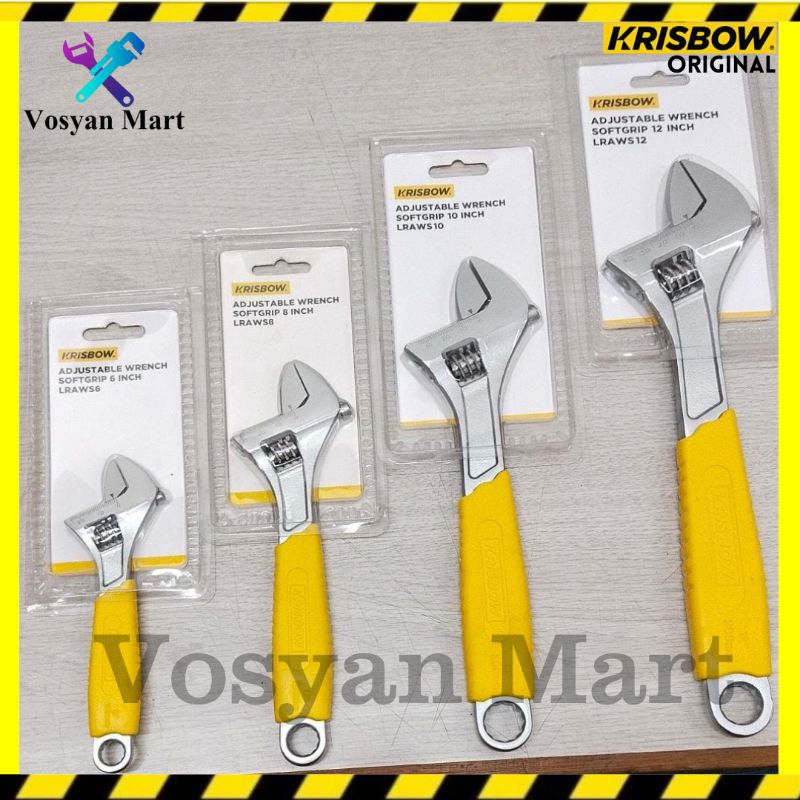 Krisbow Wrench || Krisbow Adjustable Wrench Softgrip || Krisbow Wrench ...