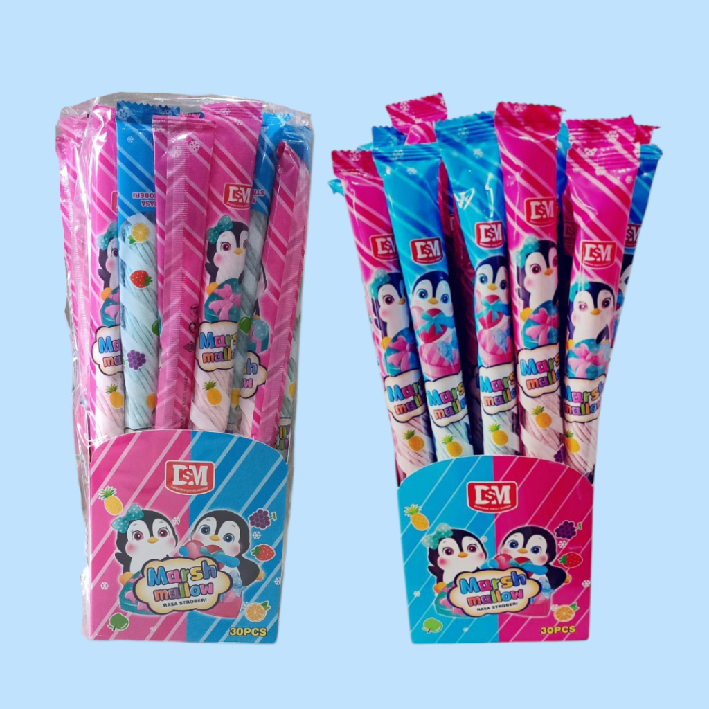 Dsm Marshmallow Long Threaded Strawberry Flavored Candy Stick contains ...