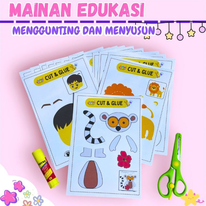 Cut and Glue / Sticky Scissors / Stacking Scissors / Scissor and ...