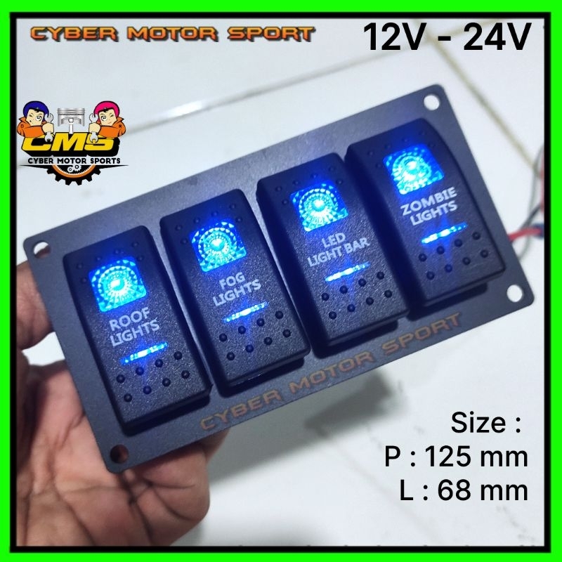 Interior dashboarad car panel switch 12v 24v DC switch switch LED light ...