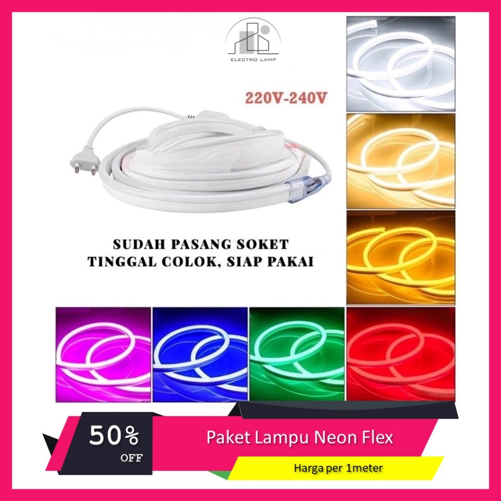 Led NEON FLEX LIGHTS 220V HOSE FLEXIBLE METER SIGN STRIP OUTDOOR INDOOR ...