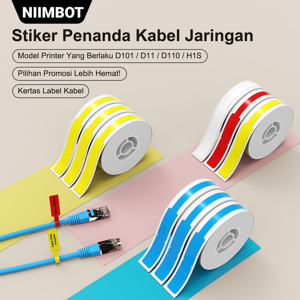 Niimbot D11/D110/D101 Printer Sticker Label Cable, Network Fiber Optic ...