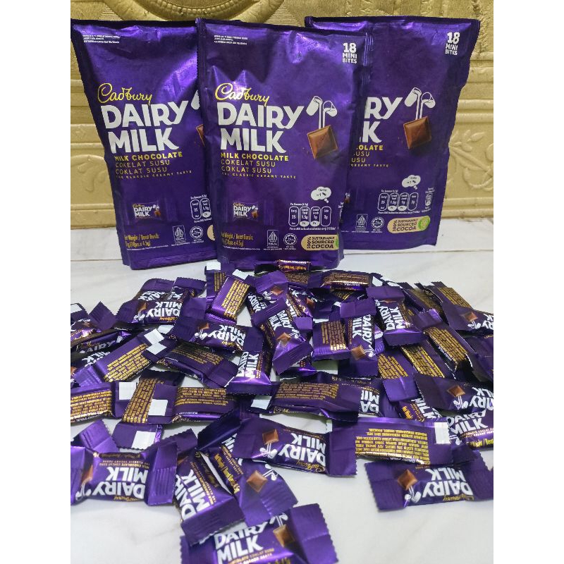 Cadbury dairy mini bites (4,5gr X 20pc) | Shopee Singapore