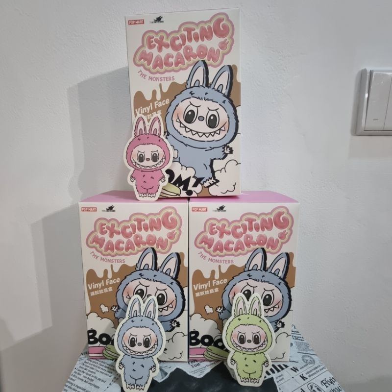Pop MART The Monsters Labubu Exciting Macarons SELECTED Plush Keychain ...