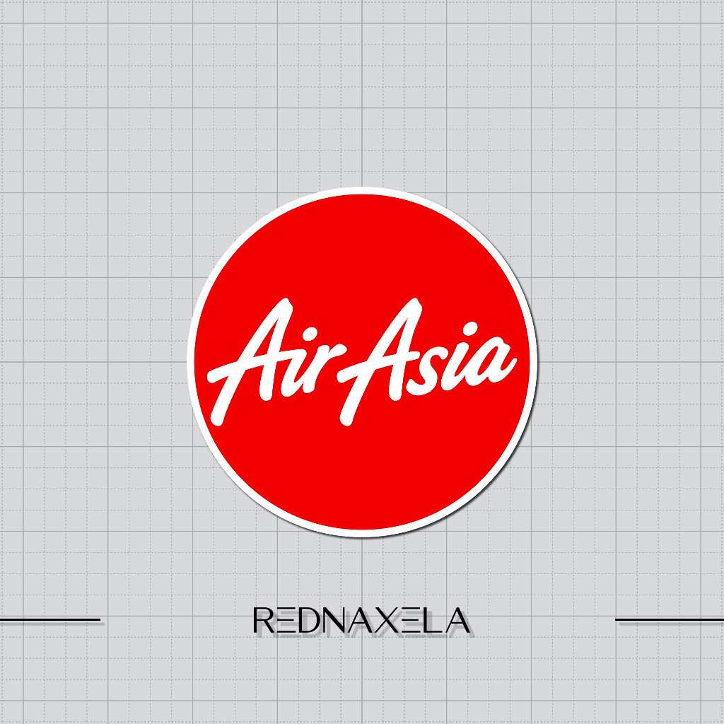 Vinyl Air Asia Sticker Round Logo Sticker Outdoor Suitcase Sticker ...