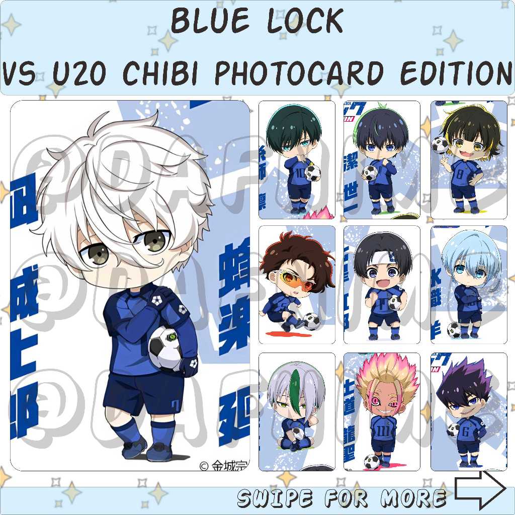 Blue LOCK VS U20 CHIBI EDITION PHOTOCARD ANIME | Shopee Singapore