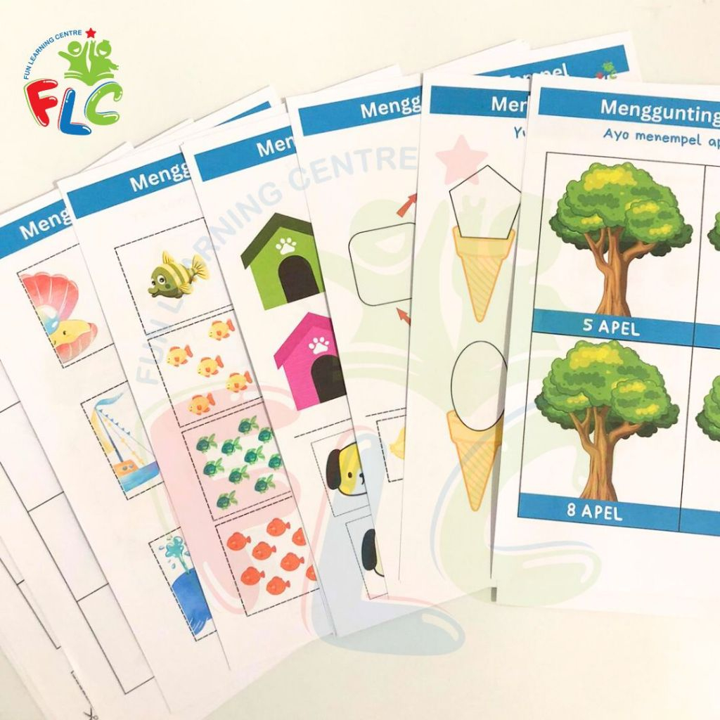 Worksheet for Children 20 THEMES Cutting and Sticking Activities for ...