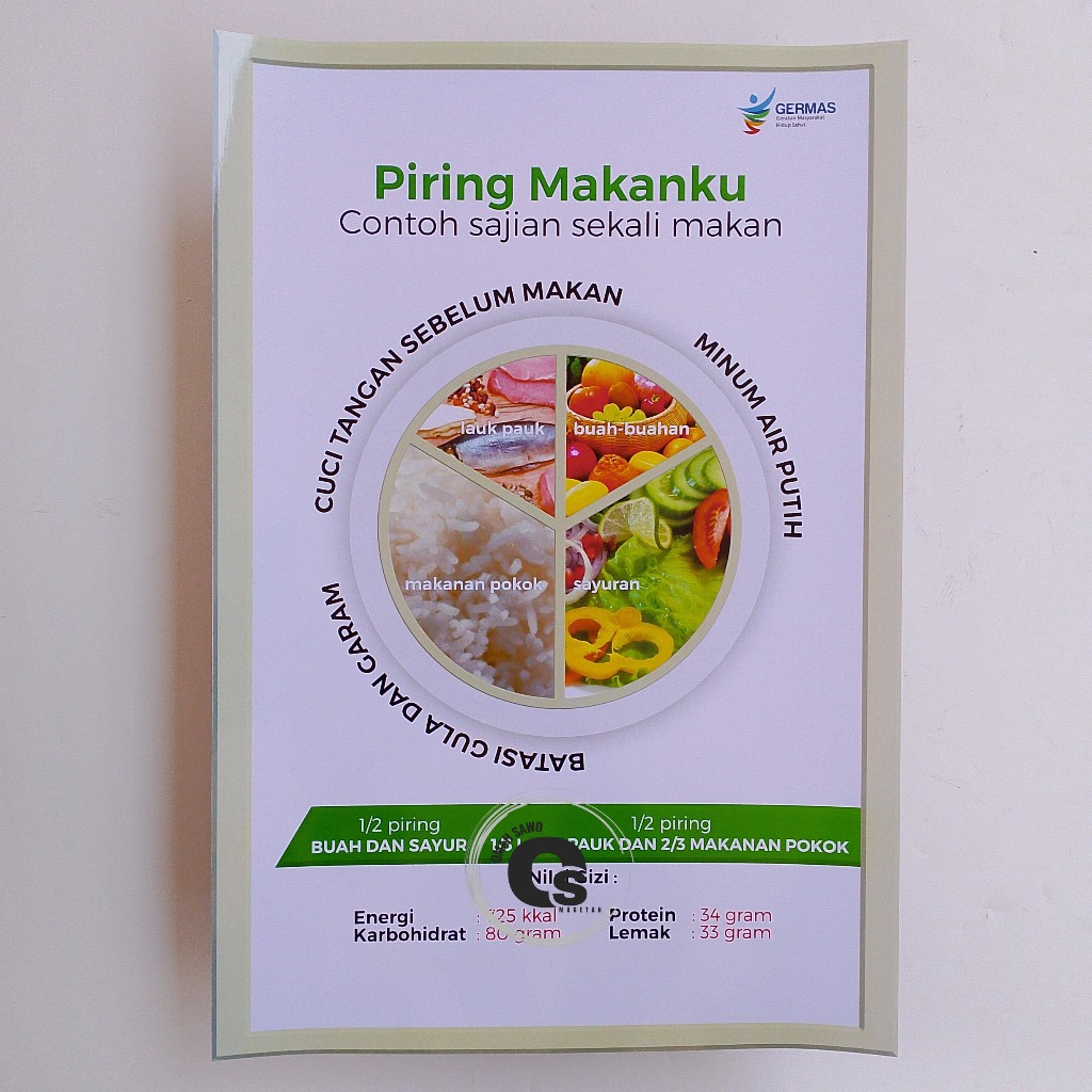 My Food Plate Poster - Nutrition Poster - Health Poster | Shopee Singapore