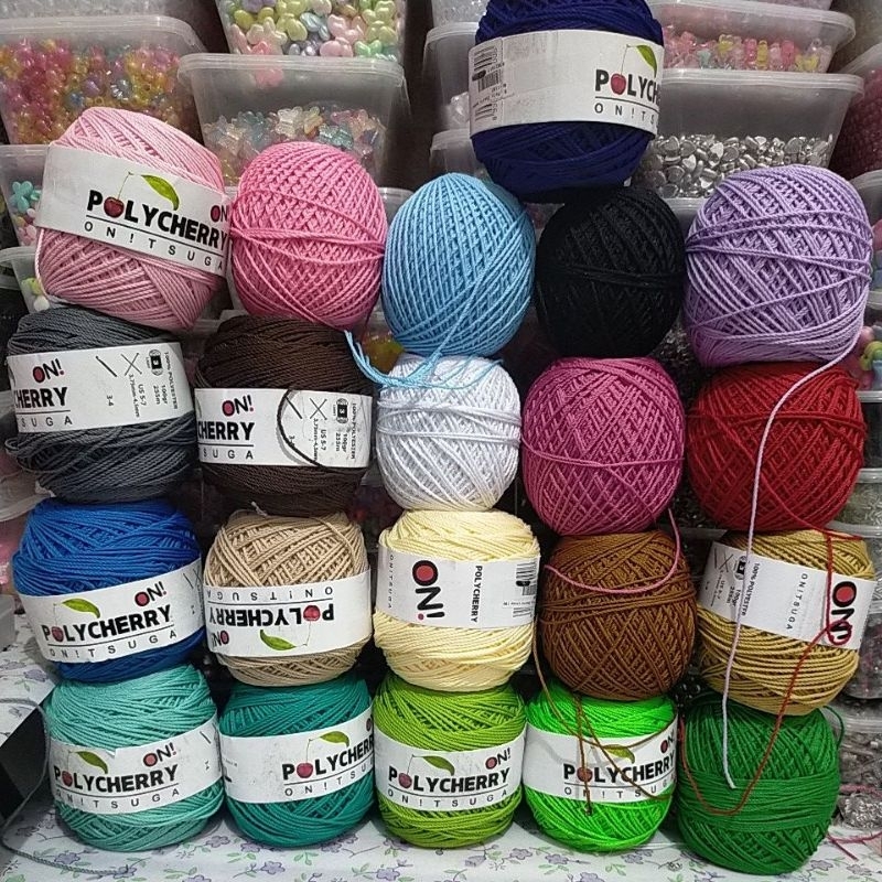 Onitsuga Polycherry Knitting Yarn (Repack per 10 meters/small roll ...